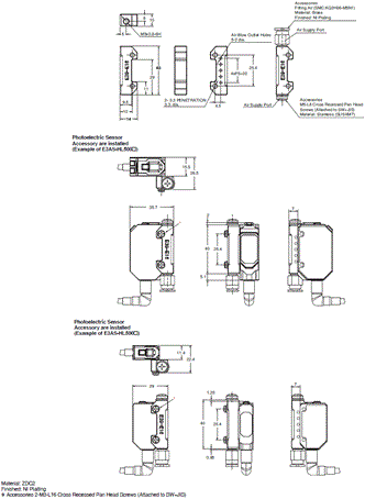 E3AS Series Distance-settable Photoelectric Sensor/Dimensions | OMRON ...